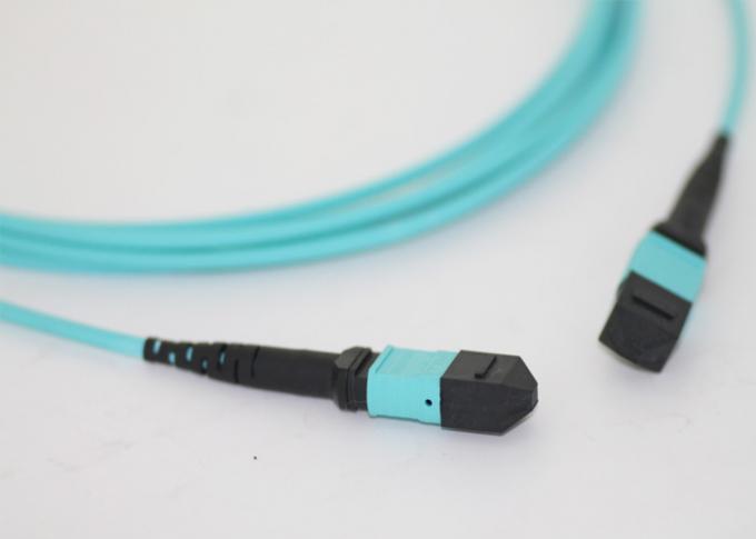 12 Cores Multimode Fiber Optic MPO MTP Cable / Multimode Fiber Optic Cable