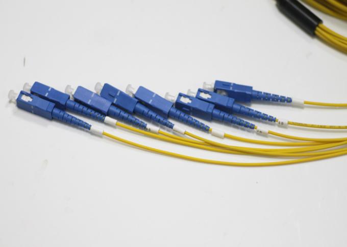 12 FO Pre Terminated Fiber Optic Cable / SC UPC Trunk Cable Pre ...