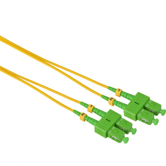 2 Cores Lc To Lc Multimode Duplex Fiber Optic Patch Cable OM3 LSZH Jacket