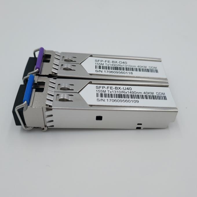 Single Mode Fiber Module / 10g Single Mode Sfp RX1550nm 40KM LC DWDM DDM