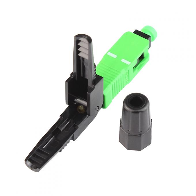 Sc Apc Fiber Connector For 2.0x3.0mm / FTTH Drop Cable 0.35dB Insertion ...