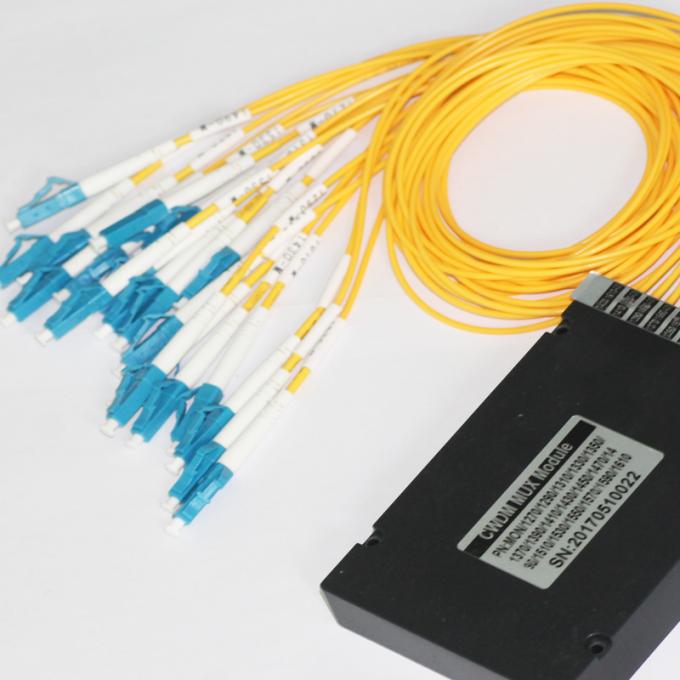 16CH LC UPC Fiber Optic DWDM Singlemode Demux Mux 20nm Channel Spacing