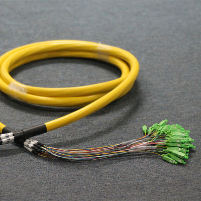 8 Cores Pre Terminated Fiber Optic Cable SC OS2 Singlemode Breakout Pre ...