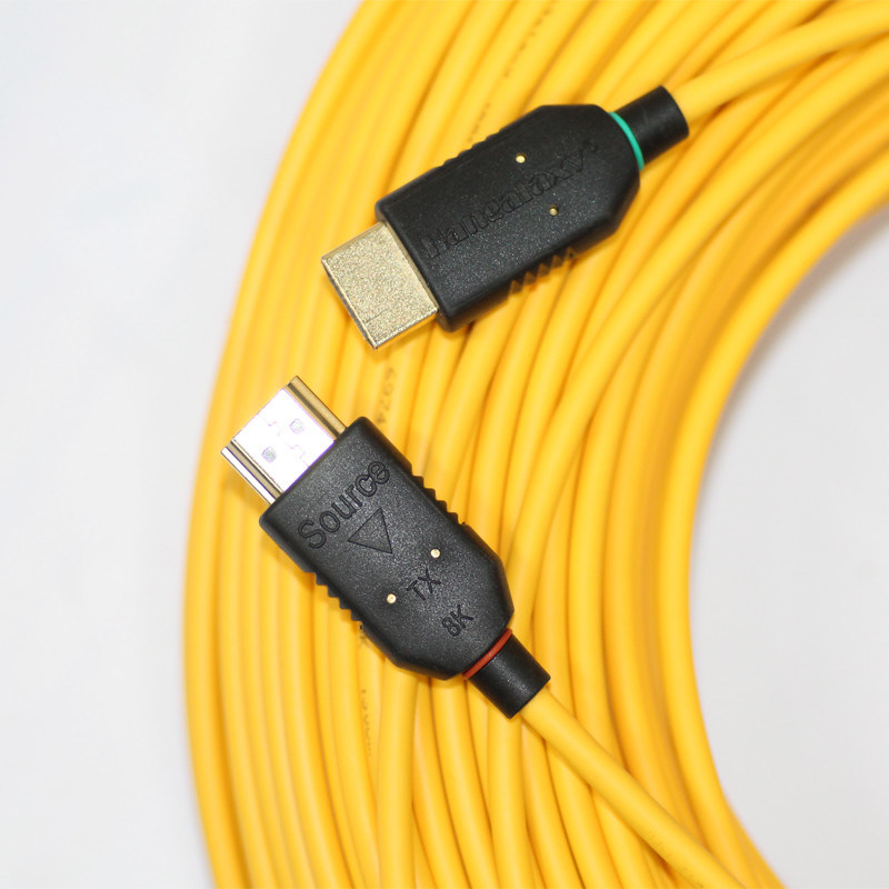 70 Meters 8K HDMI Fiber Optical Cable 48Gbps HDMI 2.1 AOC TPU Yellow Jacket
