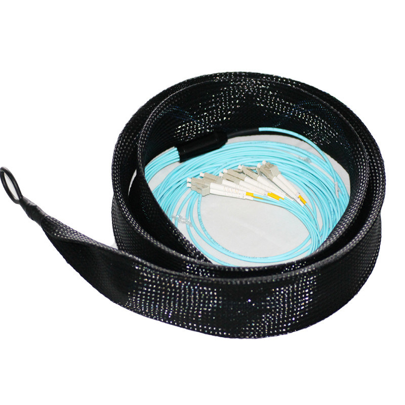 15m 12 Cores Fiber Optic Jumper / 12 Fiber OS2 Pre Terminated Single ...