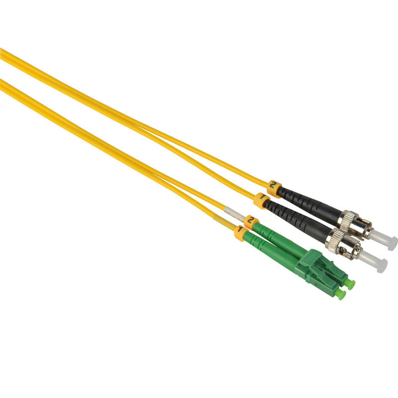 Yellow Single Mode Fibre Patch Leads Duplex LSZH Jacket 10m 2.0mm SC LC