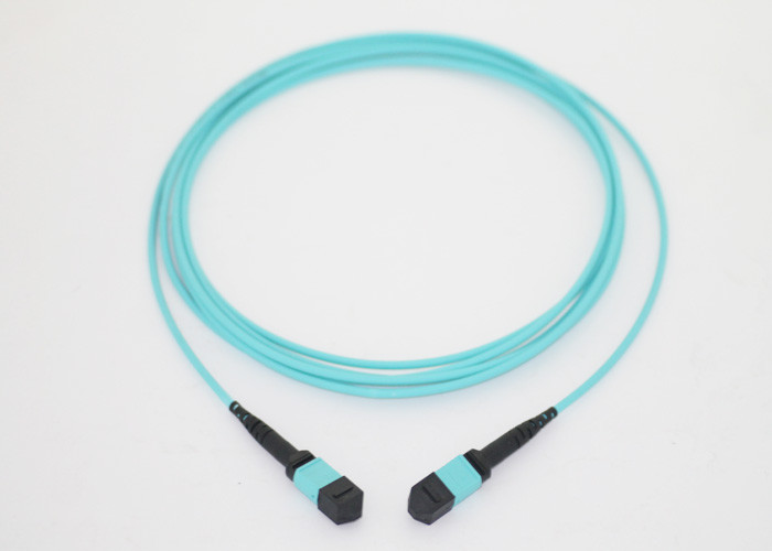 12 Cores Multimode Fiber Optic MPO MTP Cable / Multimode Fiber Optic Cable
