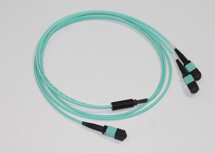 24 MT MPO To MPO 24 Fiber Cable Multimode Polarity B OFNR Riser Jacket