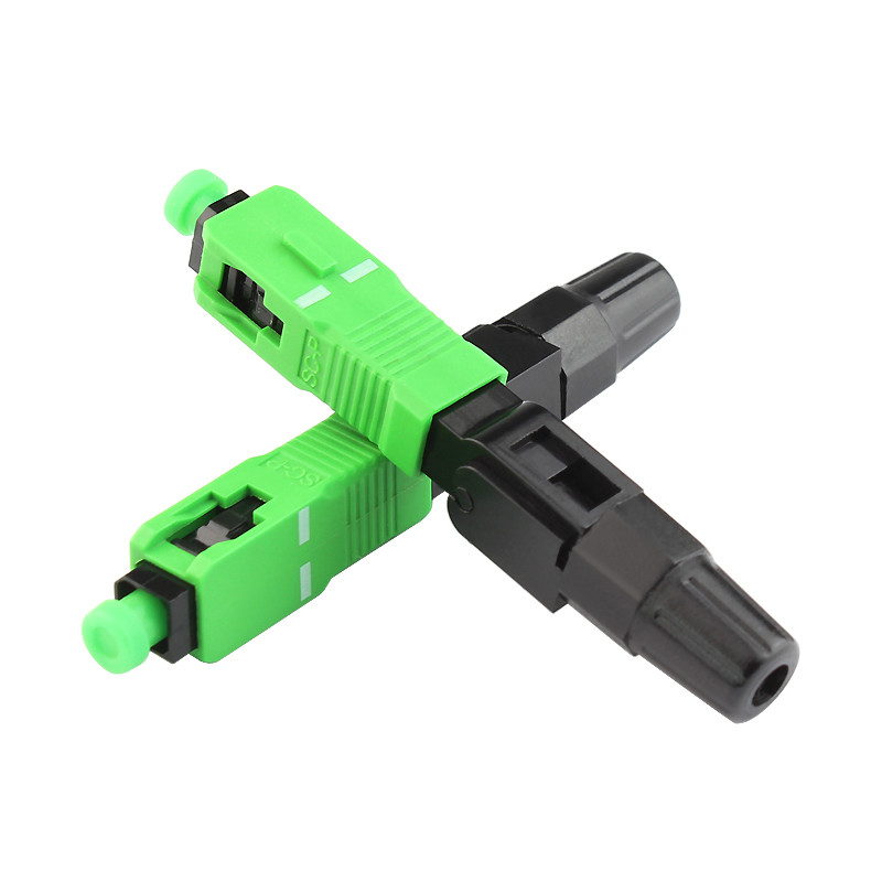 SC APC Fiber Optic Field Assembly Connectors Pre installed Terminator ...